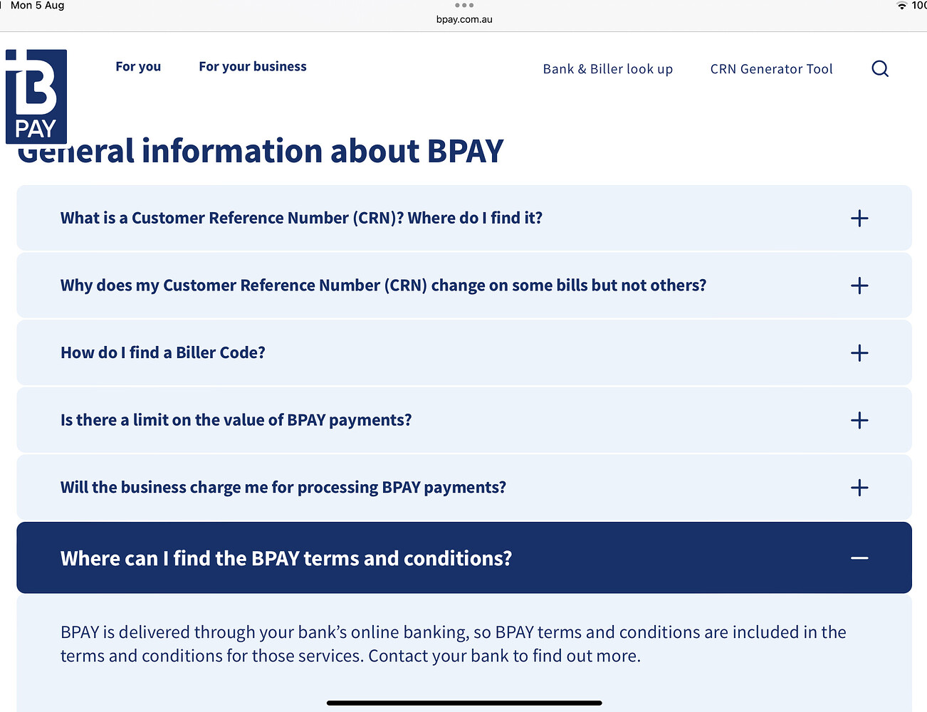 When is a bill paid using BPAY actually considered settled? - Page 4 ...